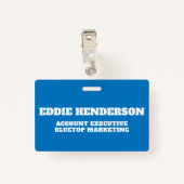 Team blue personalized name team building badge | Zazzle