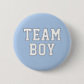 Team Boy Blue Baby Gender Reveal Party Pinback Button | Zazzle
