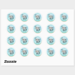 Team Boy Gender Reveal Sticker | Zazzle