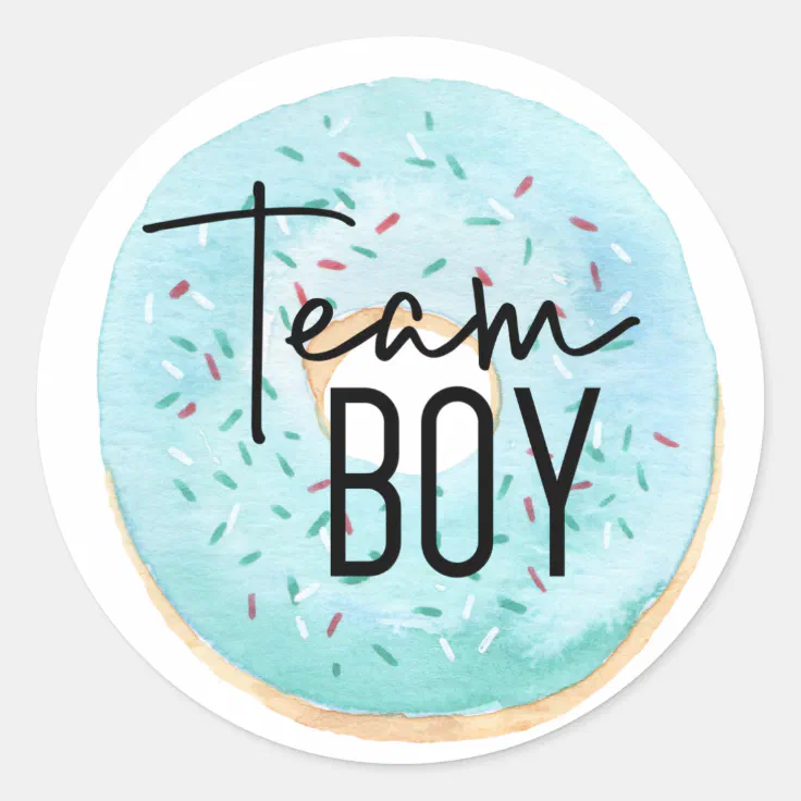 Team Boy Gender Reveal Sticker | Zazzle