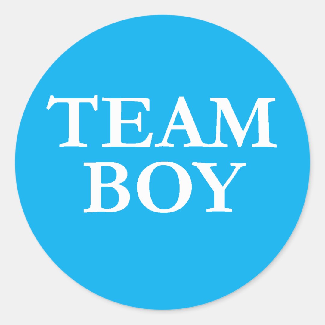 Team Boy Gender Reveal Stickers | Zazzle