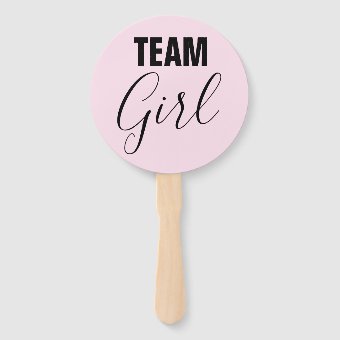 Team Boy & Team Girl Gender Reveal Party Sign Fans | Zazzle