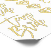 Team Bride Gold Diamond Bridal Party Temp Tattoo | Zazzle