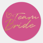 TEAM BRIDE Bridal Shower Stickers Gold Bridal | Zazzle.com