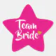 Team Bride Gold Heart Star Sticker | Zazzle
