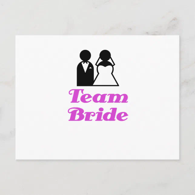 Team Bride Postcard | Zazzle