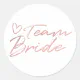 Team Bride - Rose Gold faux foil sticker | Zazzle