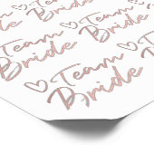 Team Bride - Rose Gold faux foil temporary tattoo | Zazzle