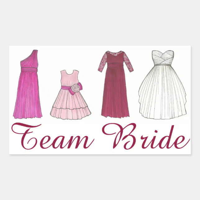 Team Bride Wedding Bridal Party Bridesmaid Sticker | Zazzle