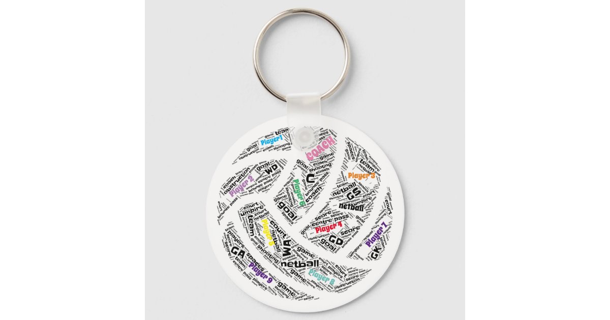 Team Customized Netball Key Chain | Zazzle