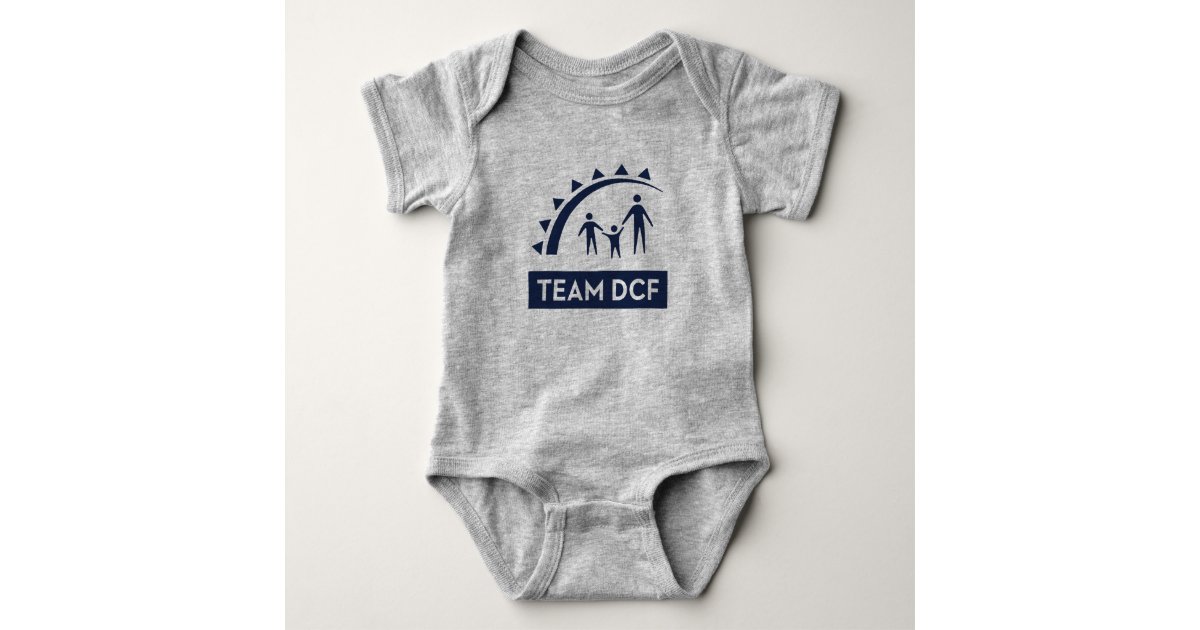 Team DCF Baby Bodysuit - Blue Font | Zazzle