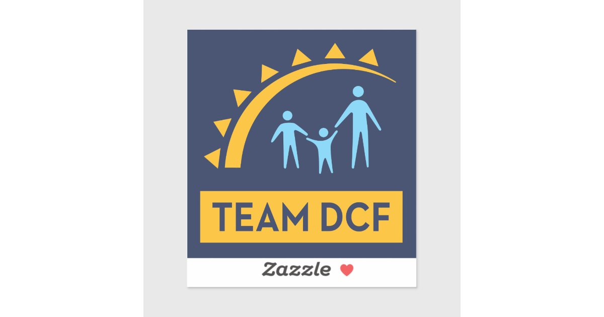 Team DCF Custom-Cut Vinyl Sticker | Zazzle