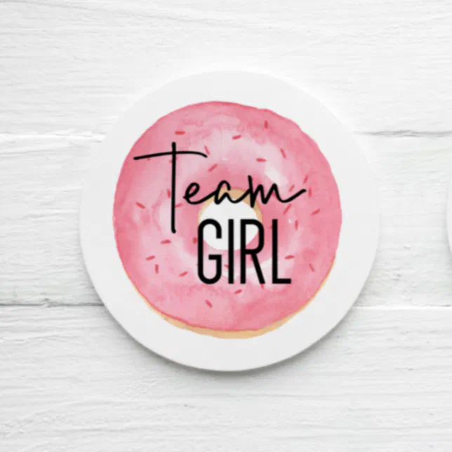 Team Girl Gender Reveal Stickers | Zazzle