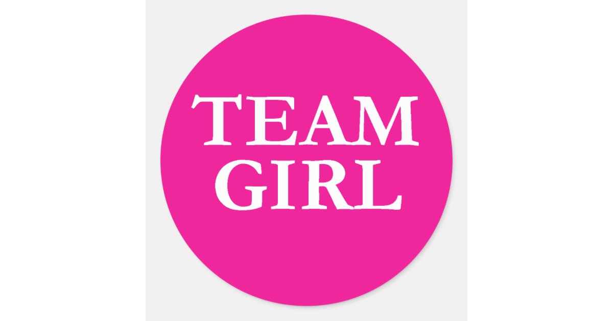 Team Girl - Gender Reveal Stickers | Zazzle