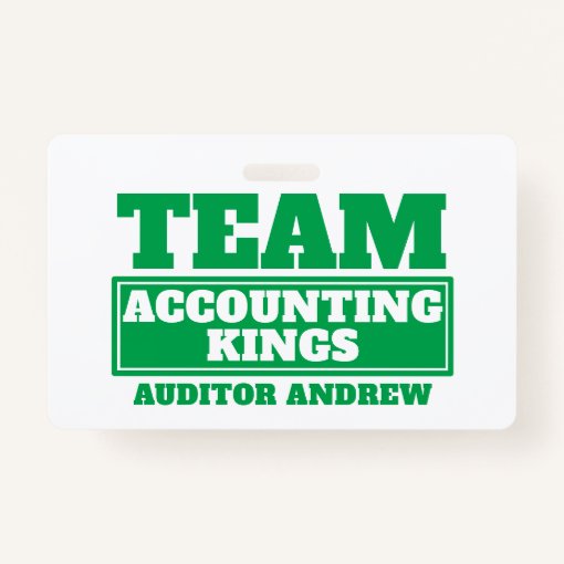 Team green personalized name team building badge | Zazzle