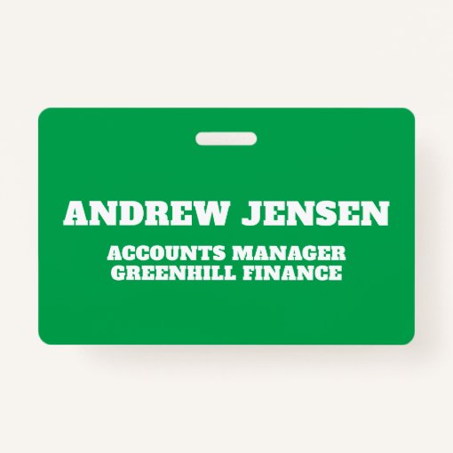 Team green personalized name team building badge | Zazzle