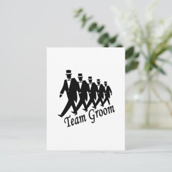 Team Groom Groomsmen Postcard | Zazzle