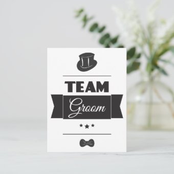Team groom postcard | Zazzle