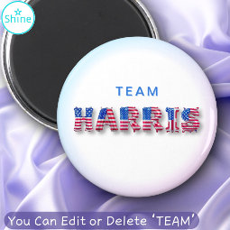 TEAM HARRIS Kamala Harris USA Flag Balloon Letters Magnet | Zazzle