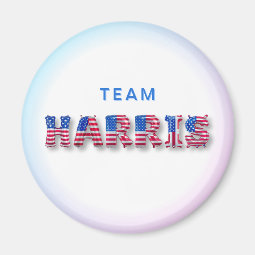 TEAM HARRIS Kamala Harris USA Flag Balloon Letters Magnet | Zazzle