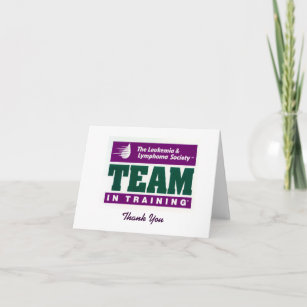 Team In Training Thank You Cards | Zazzle