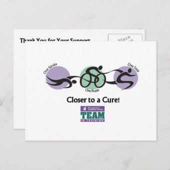 Team in Training Thank You Postcard | Zazzle