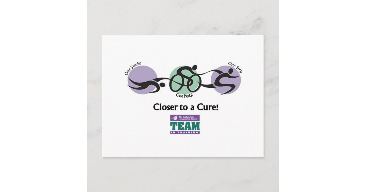 Team in Training Thank You Postcard | Zazzle