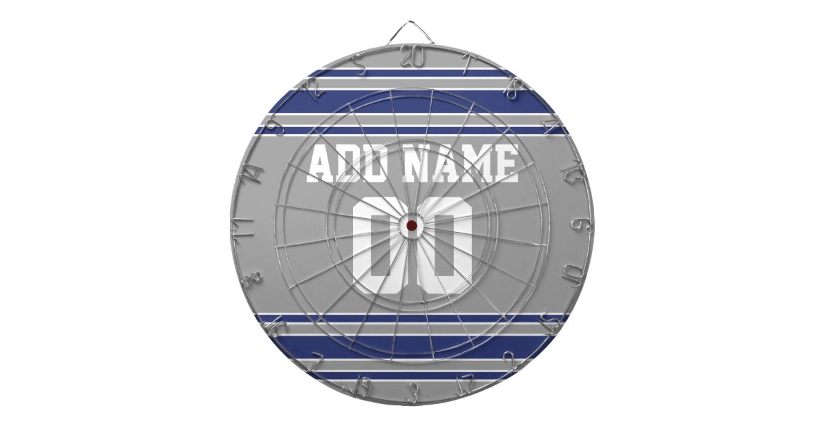 Team Jersey with Custom Name and Number Dartboard With Darts | Zazzle