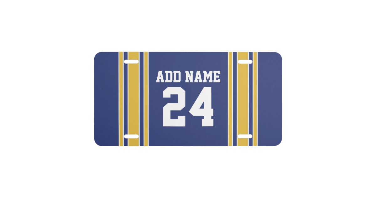 Team Jersey with Custom Name and Number License Plate | Zazzle