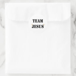Team Jesus Classic Round Sticker | Zazzle