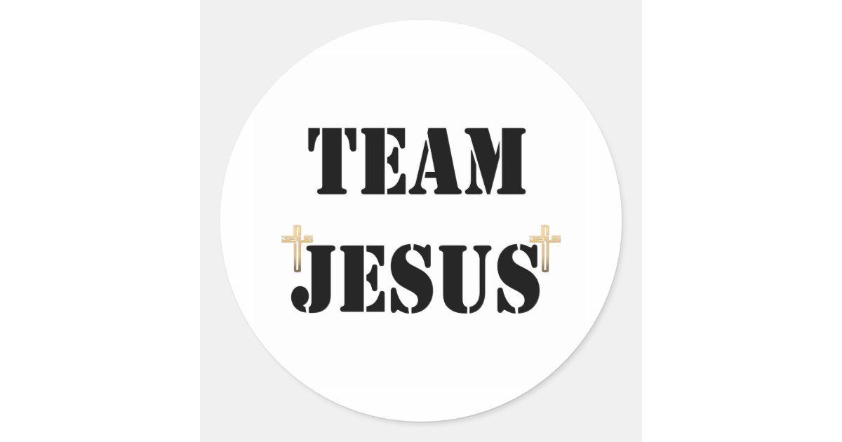 Team Jesus Classic Round Sticker | Zazzle