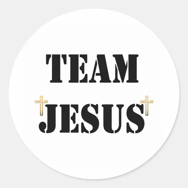 Team Jesus Classic Round Sticker | Zazzle