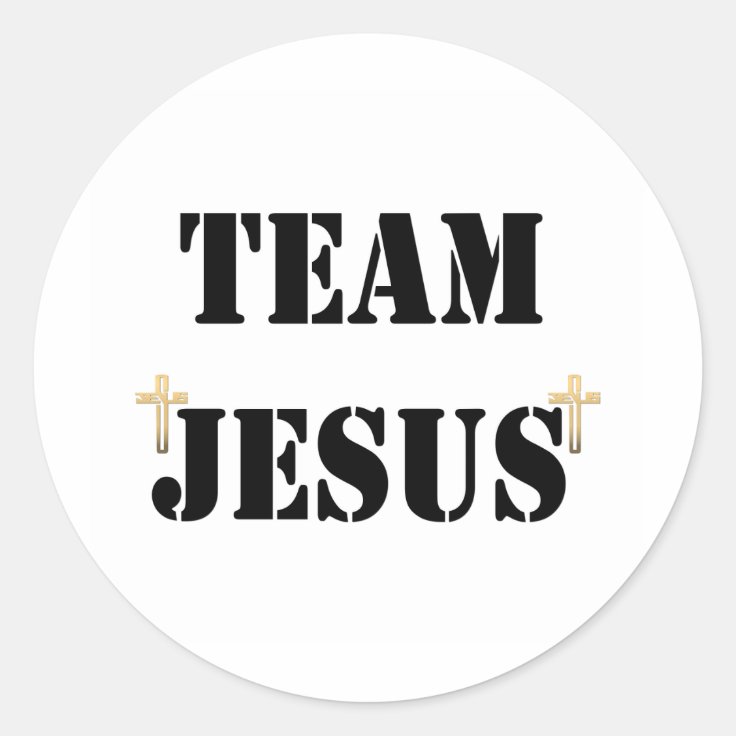 Team Jesus Classic Round Sticker | Zazzle