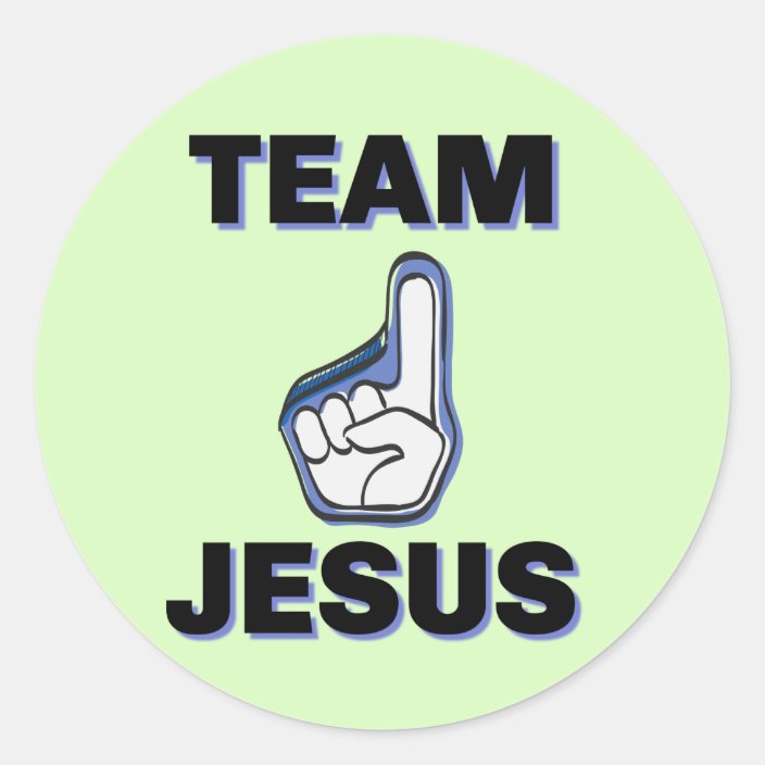 TEAM JESUS CLASSIC ROUND STICKER | Zazzle.com