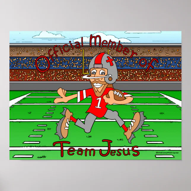 Team Jesus (Football) Poster | Zazzle