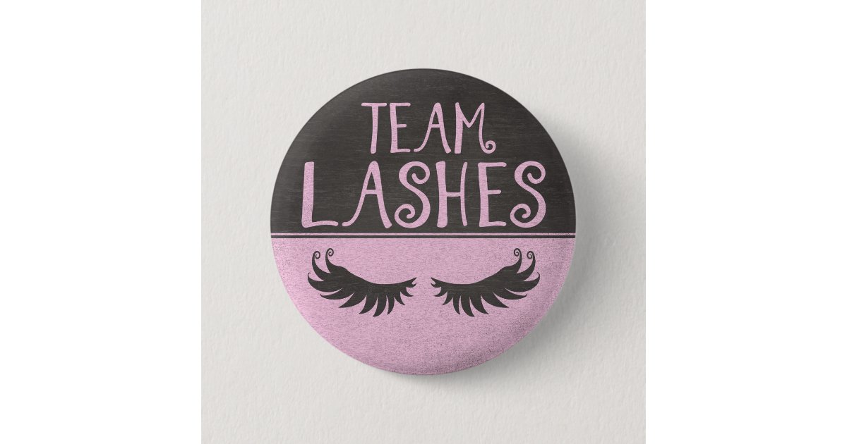 Team Lashes gender reveal pin | Zazzle