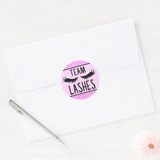 Team Lashes gender reveal stickers | Zazzle