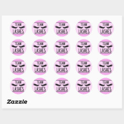 Team Lashes gender reveal stickers | Zazzle