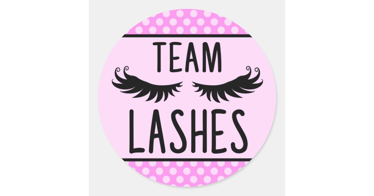 Team Lashes gender reveal stickers | Zazzle
