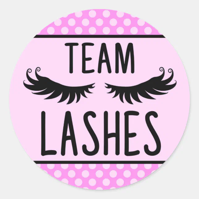 Team Lashes gender reveal stickers | Zazzle