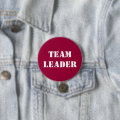 TEAM LEADER - buttons | Zazzle