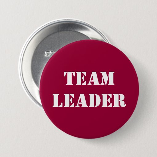 TEAM LEADER - buttons | Zazzle