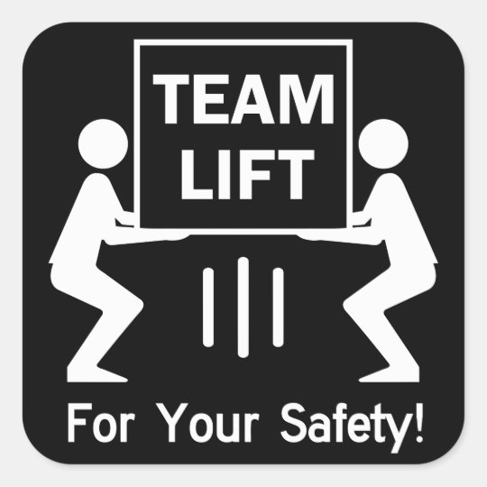 Team Lift Square Sticker | Zazzle.com