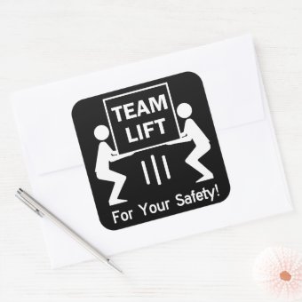 Team Lift Square Sticker | Zazzle