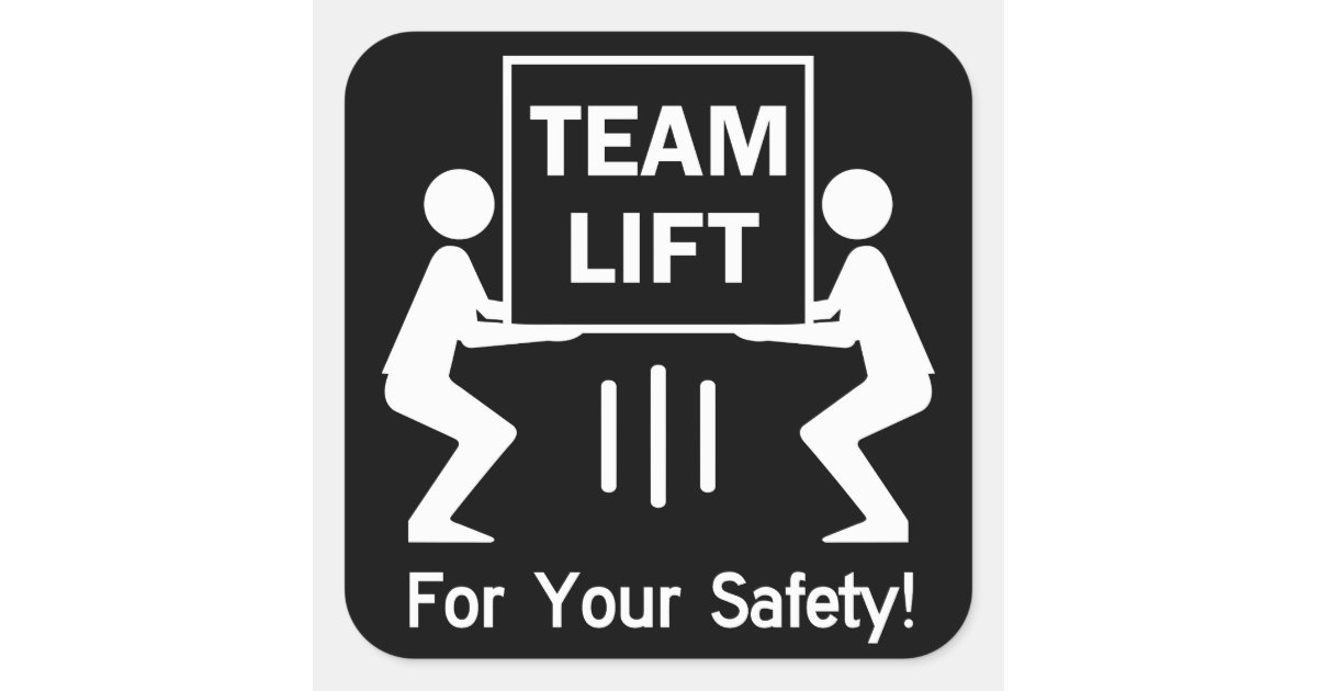 Team Lift Square Sticker | Zazzle