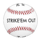 Team Name and Strike Out Baseball | Zazzle