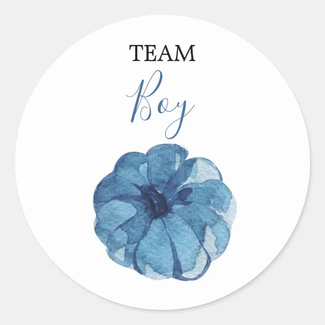 TEAM Navy Gender Reveal Baby Shower Game Labels | Zazzle