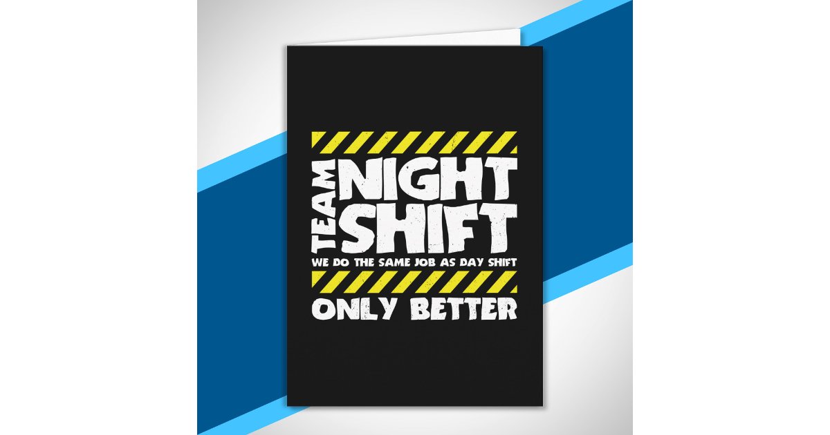 Team Night Shift Factory Worker - Warehouse Worker Card | Zazzle