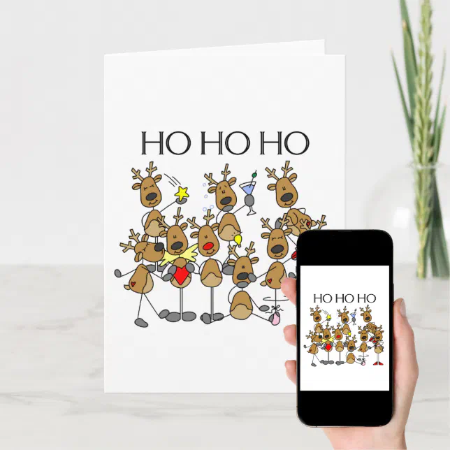 Team of Reindeer Holiday Card | Zazzle