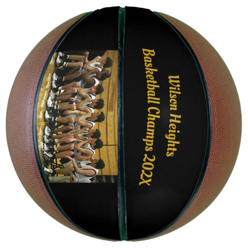 Team Photo Custom Text School Champions Basketball | Zazzle